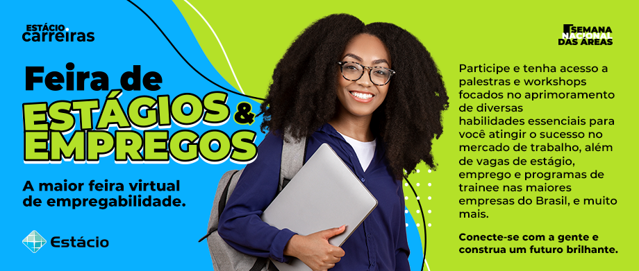 ESTÁCIO LANÇA A MAIOR FEIRA VIRTUAL DE EMPREGOS E ESTÁGIOS DO BRASIL ... ESTÁCIO LANÇA A MAIOR FEIRA VIRTUAL DE EMPREGOS E ESTÁGIOS DO BRASIL ...